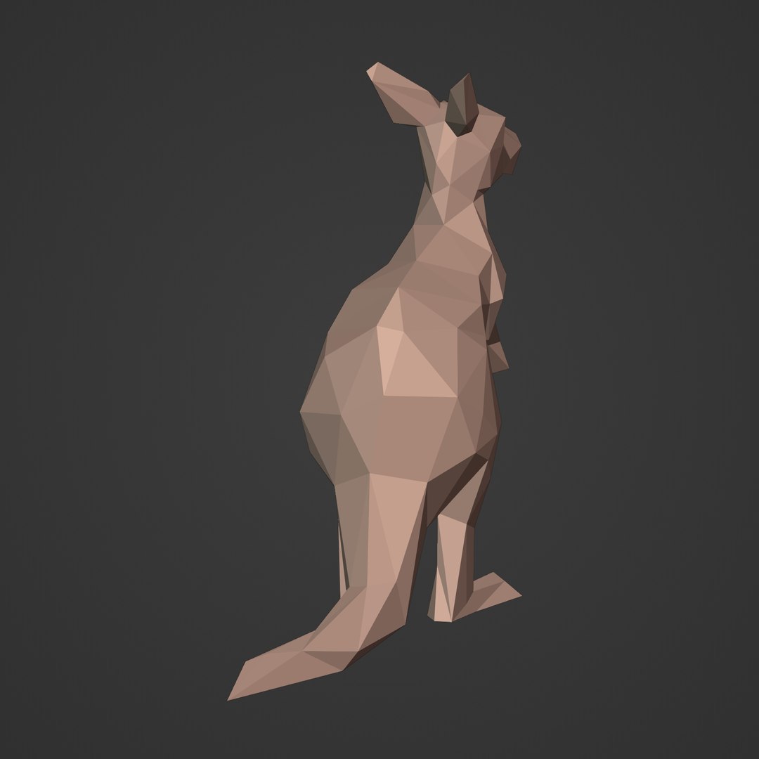 3D Cartoon Kangaroo Model - TurboSquid 2071195