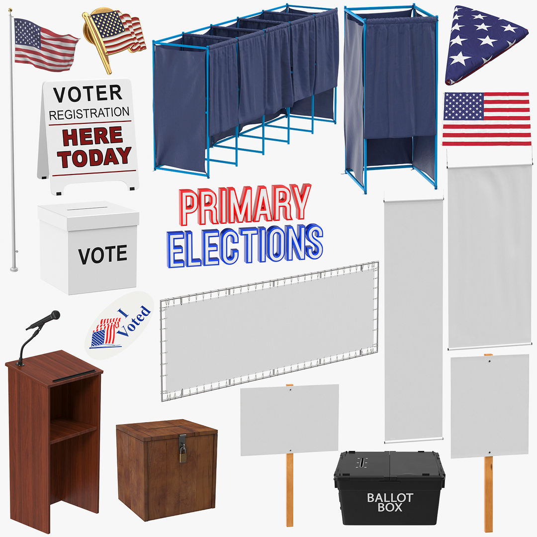 3D elections sign banner - TurboSquid 1348470