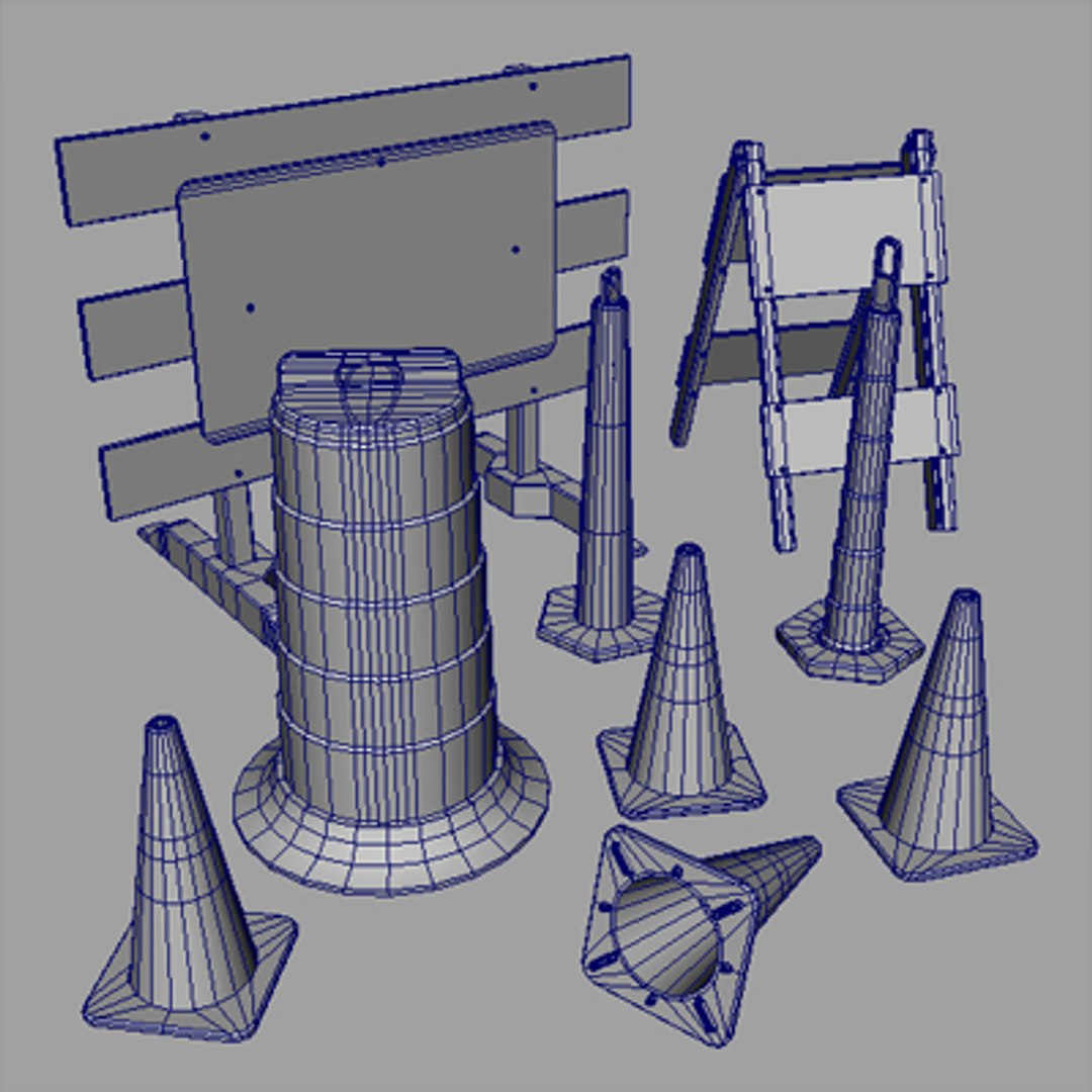 construction package cones obj