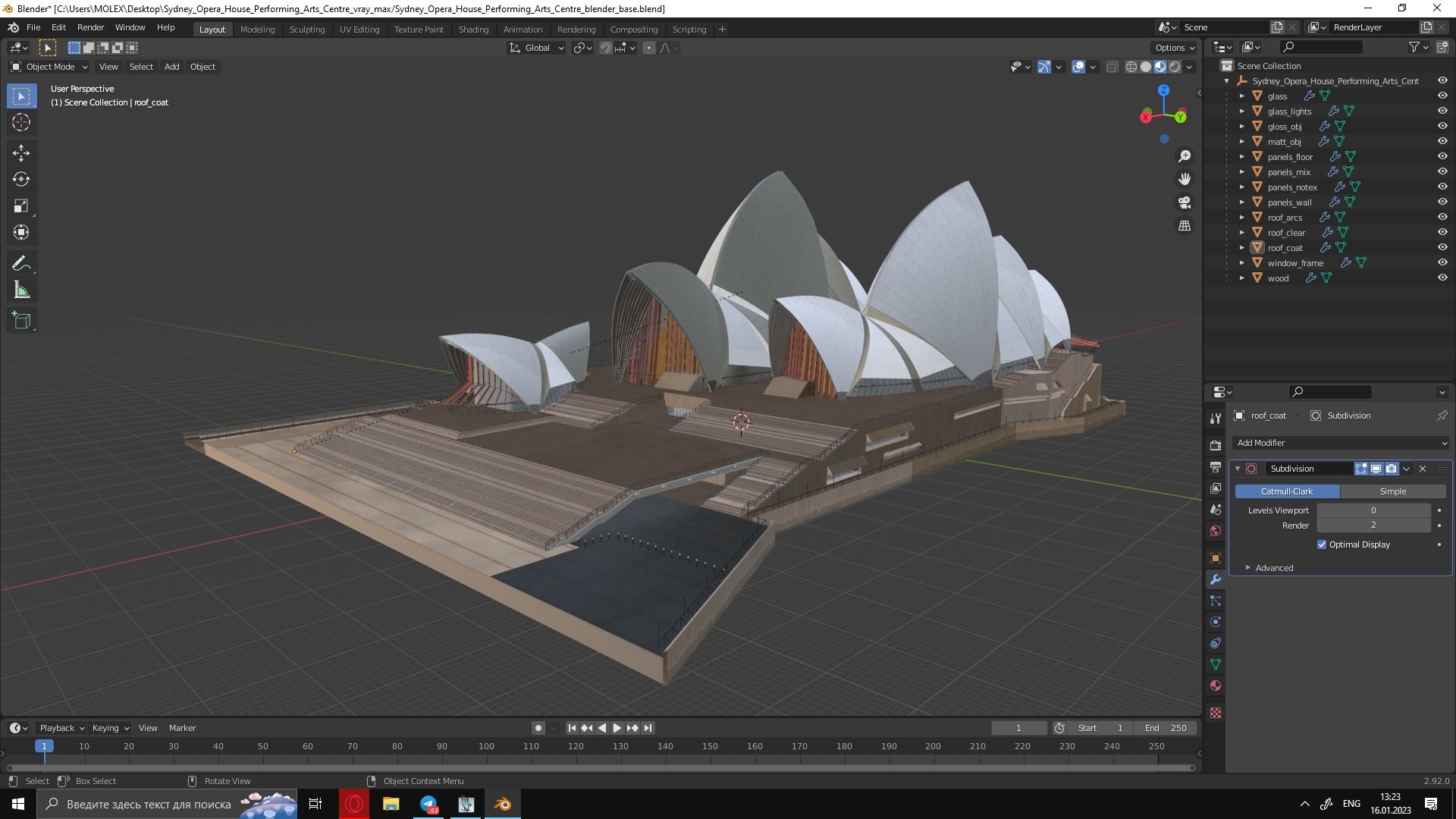 Sydney opera house performing 3D model - TurboSquid 1492942
