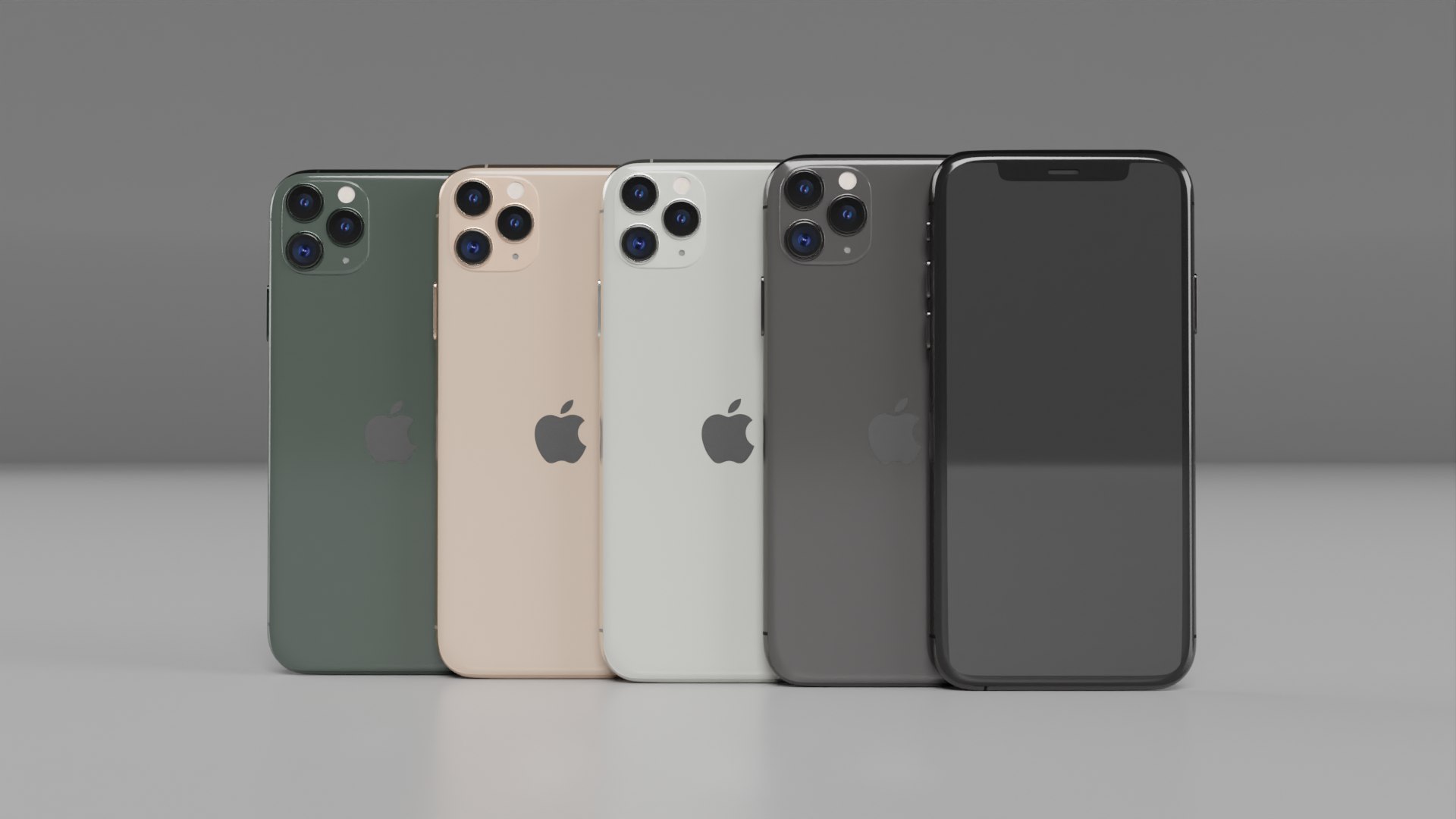 IPhone 11 Pro Max All Colors Smartphone 3D model - TurboSquid 2081894