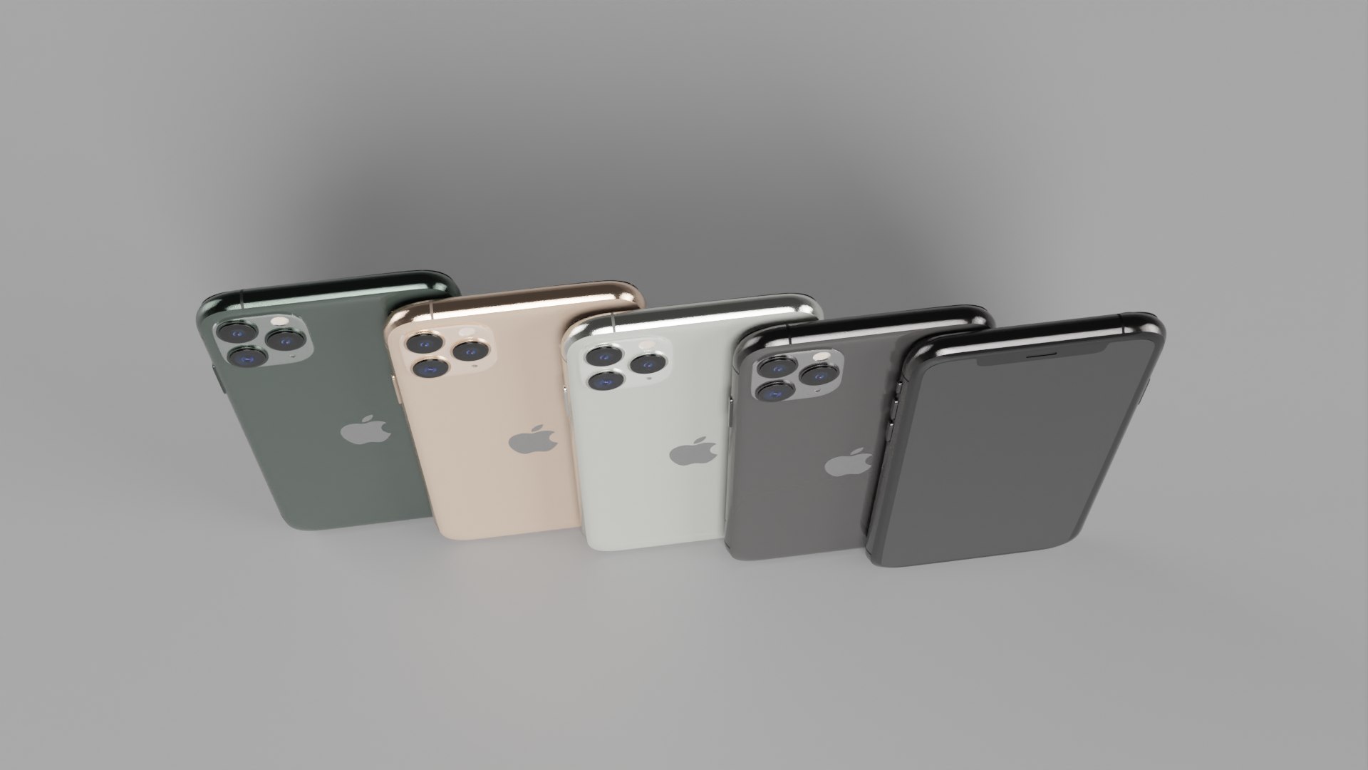 IPhone 11 Pro Max All Colors Smartphone 3D model - TurboSquid 2081894