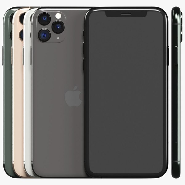 3D модель iPhone 11 Pro Max All Colors Smartphone - TurboSquid 2081894