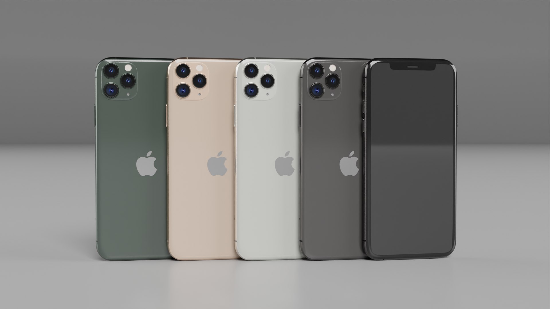 IPhone 11 Pro Max All Colors Smartphone 3D model - TurboSquid 2081894