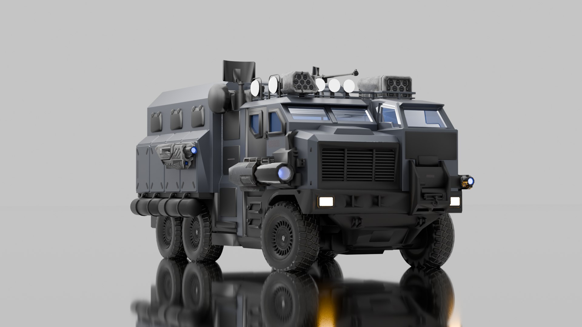 3D Model Army Fighter Truck - TurboSquid 2510330
