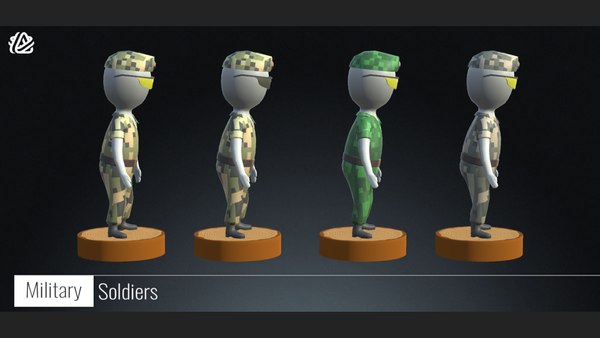 3D 3D Soldiers - Military Stickman - TurboSquid 1984487