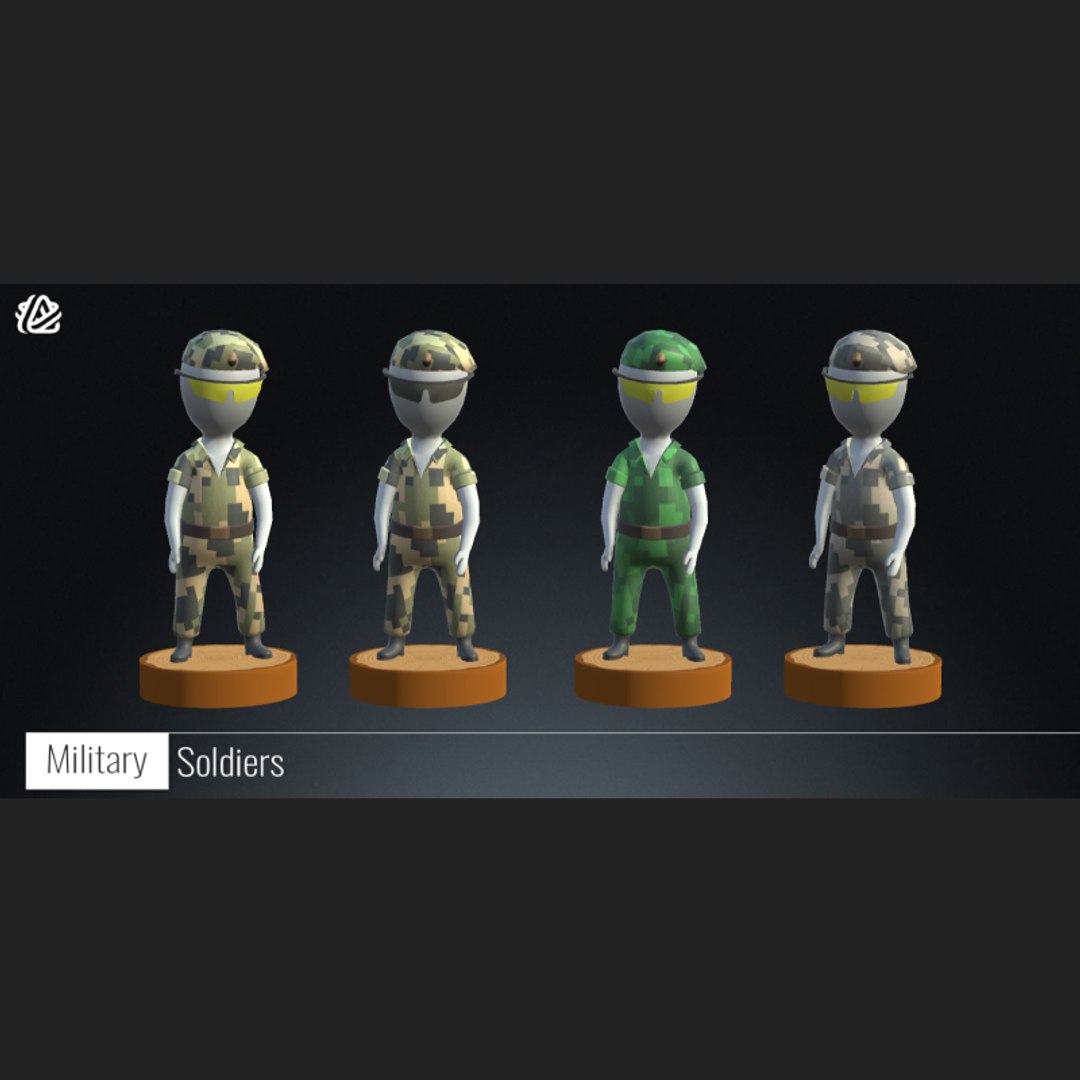 3D 3D Soldiers - Military Stickman - TurboSquid 1984487