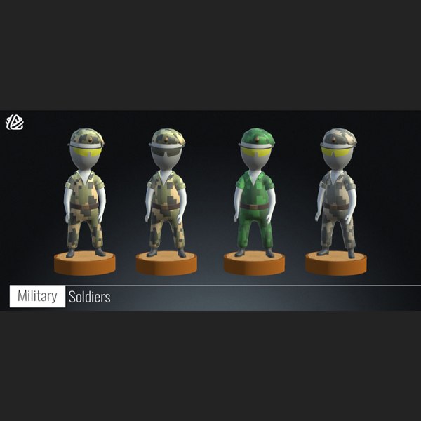 3D 3D Soldiers - Military Stickman - TurboSquid 1984487