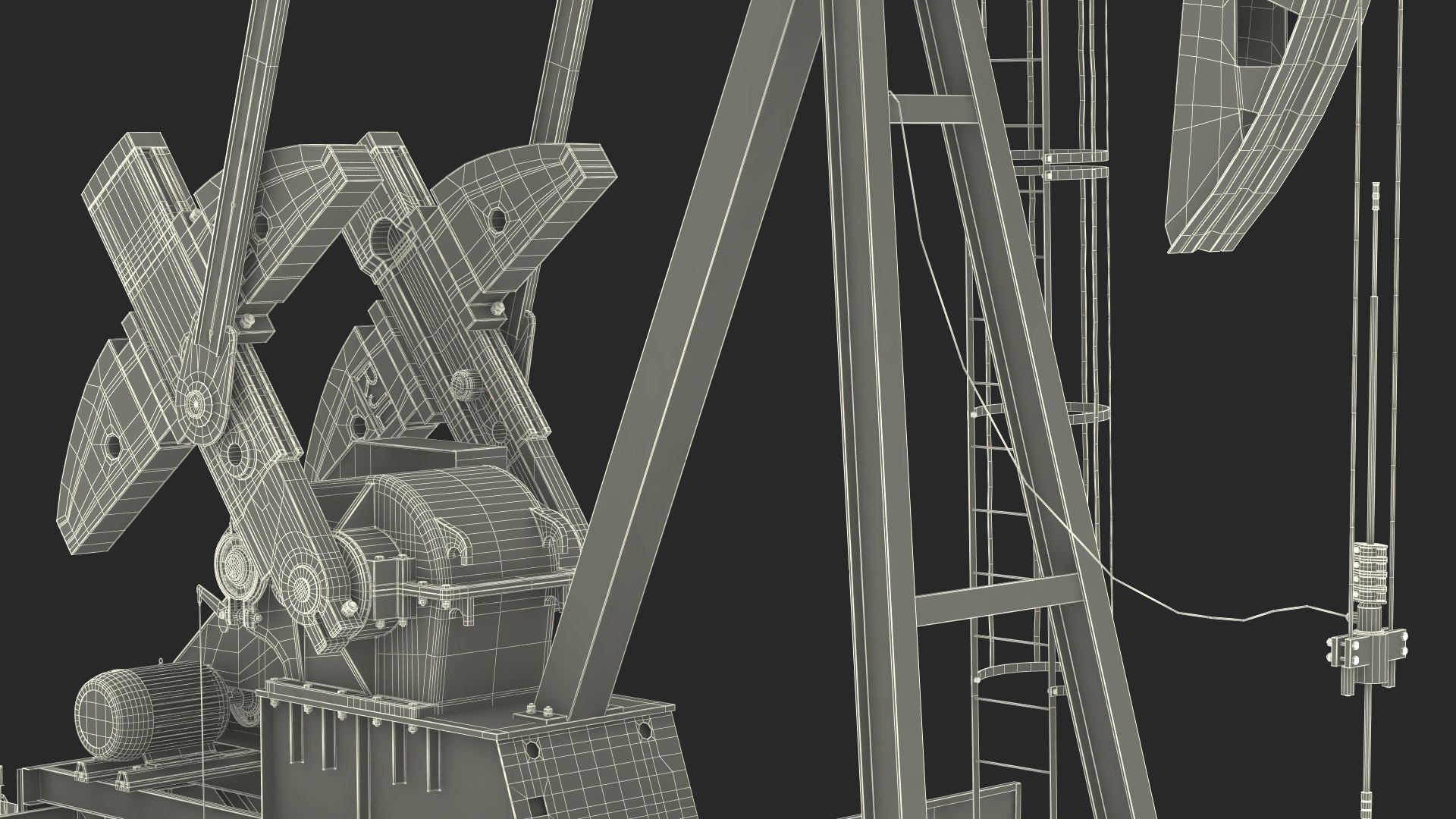 Oil Well Pump Jack Rigged 3D model - TurboSquid 2073153