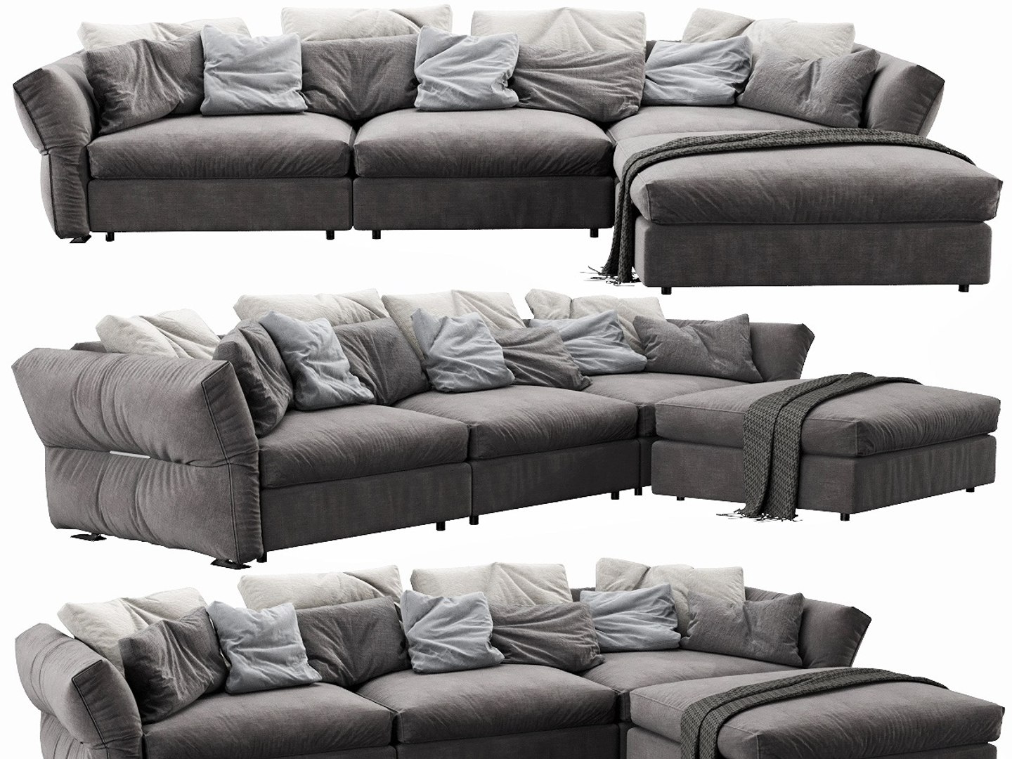 Flexform Newbridge Chaise Lounge 3D Model - TurboSquid 1484134