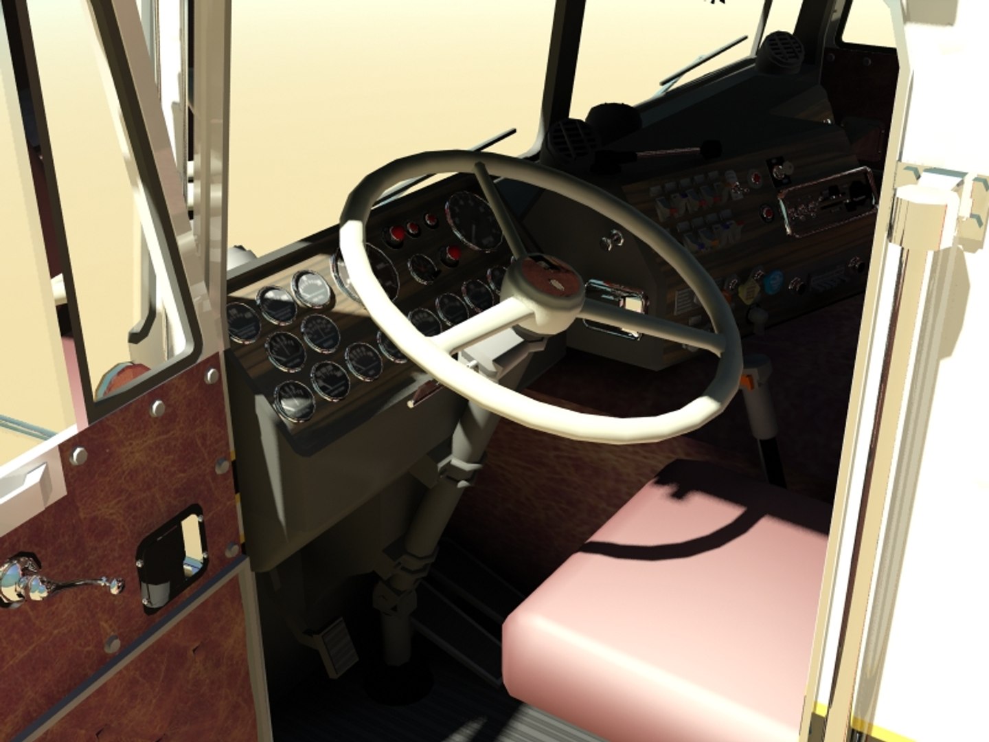 k100c semi truck 3d model
