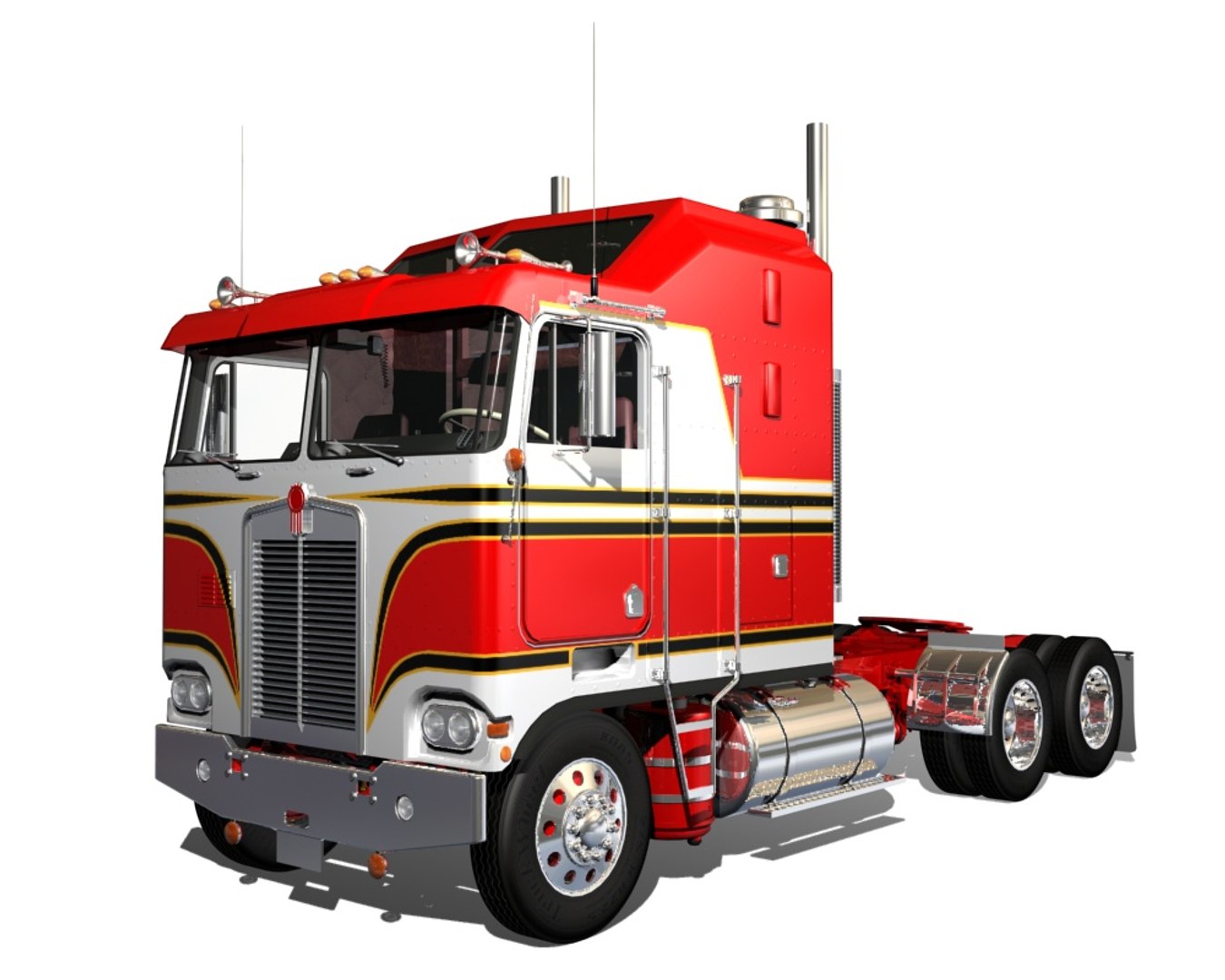 k100c semi truck 3d model
