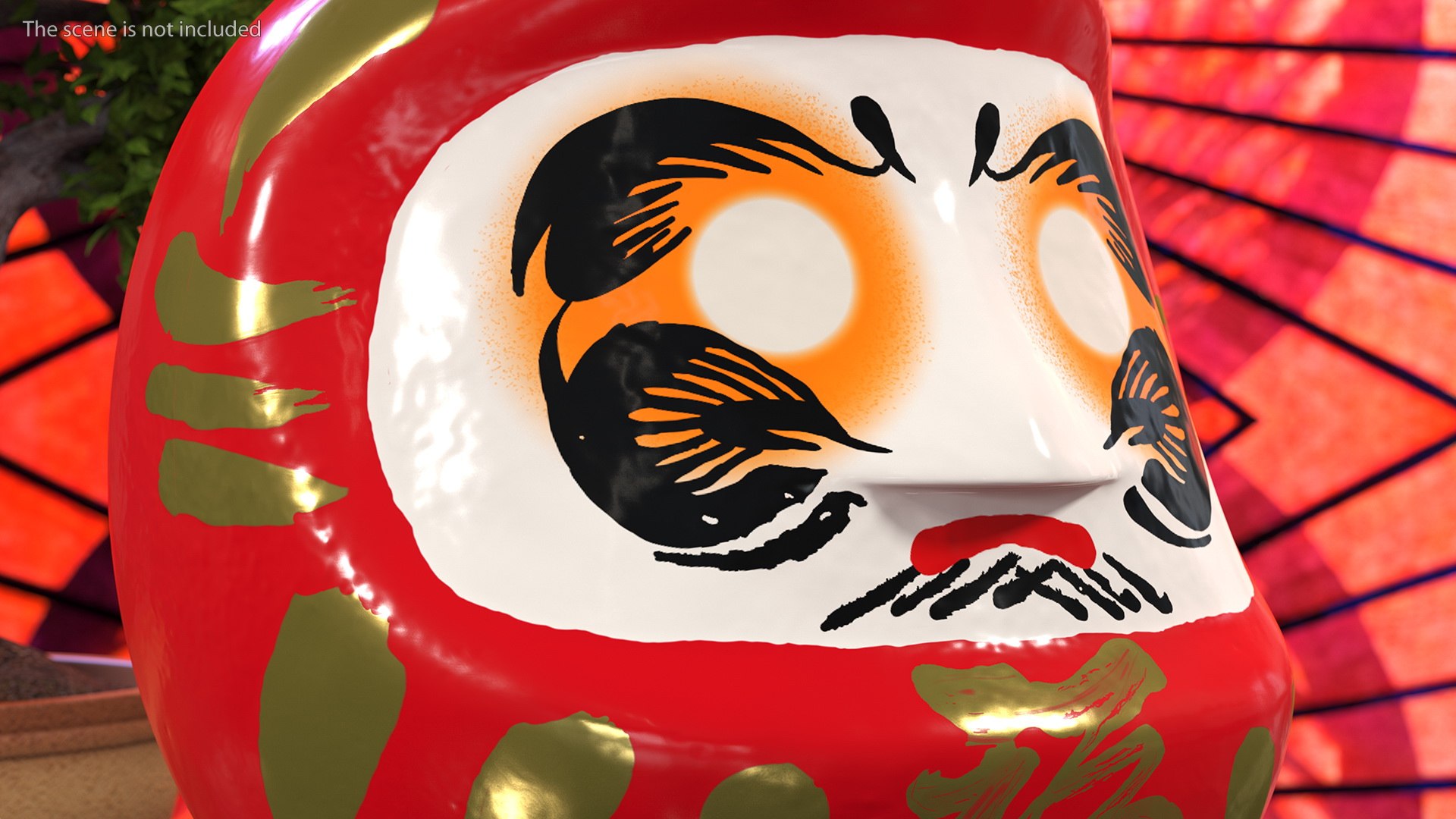 Traditional Japanese Daruma Doll Red 3D Model - TurboSquid 1759651