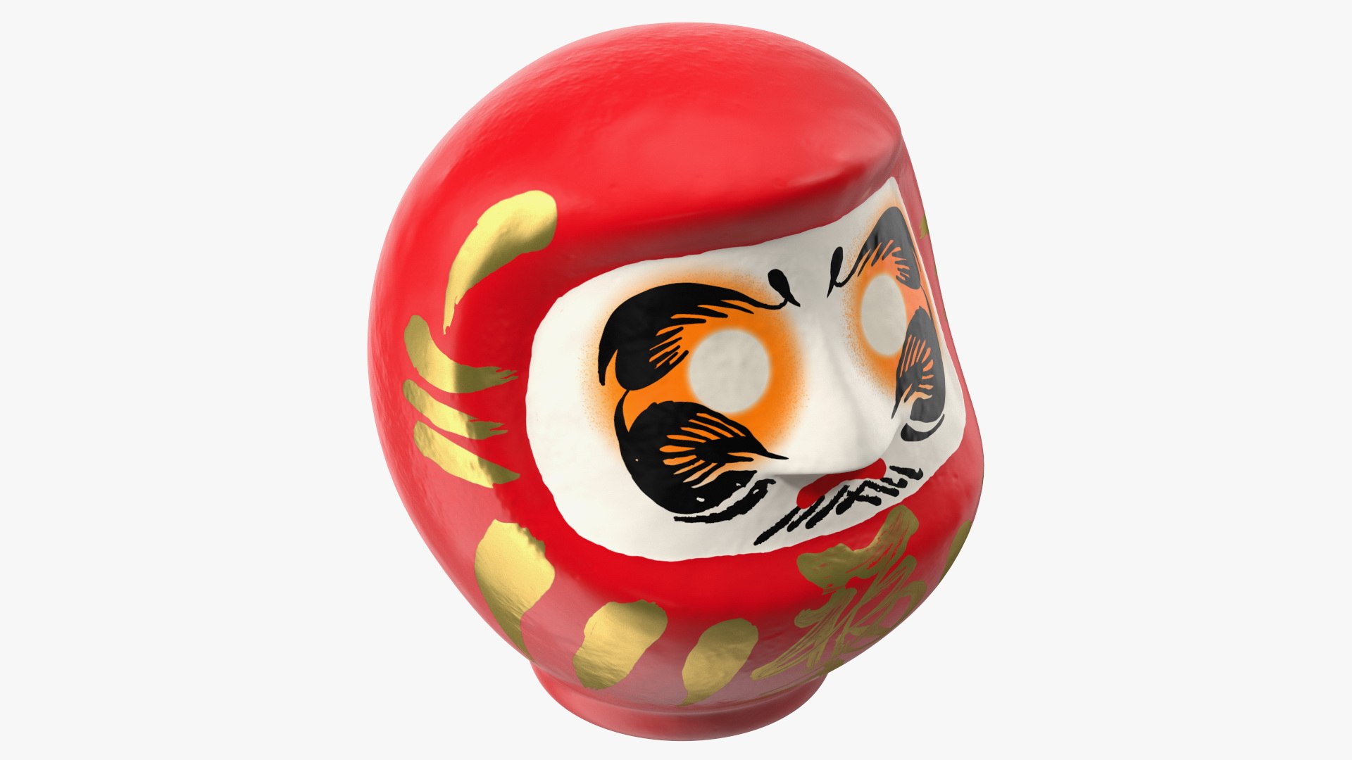 Traditional Japanese Daruma Doll Red 3D model - TurboSquid 1759651
