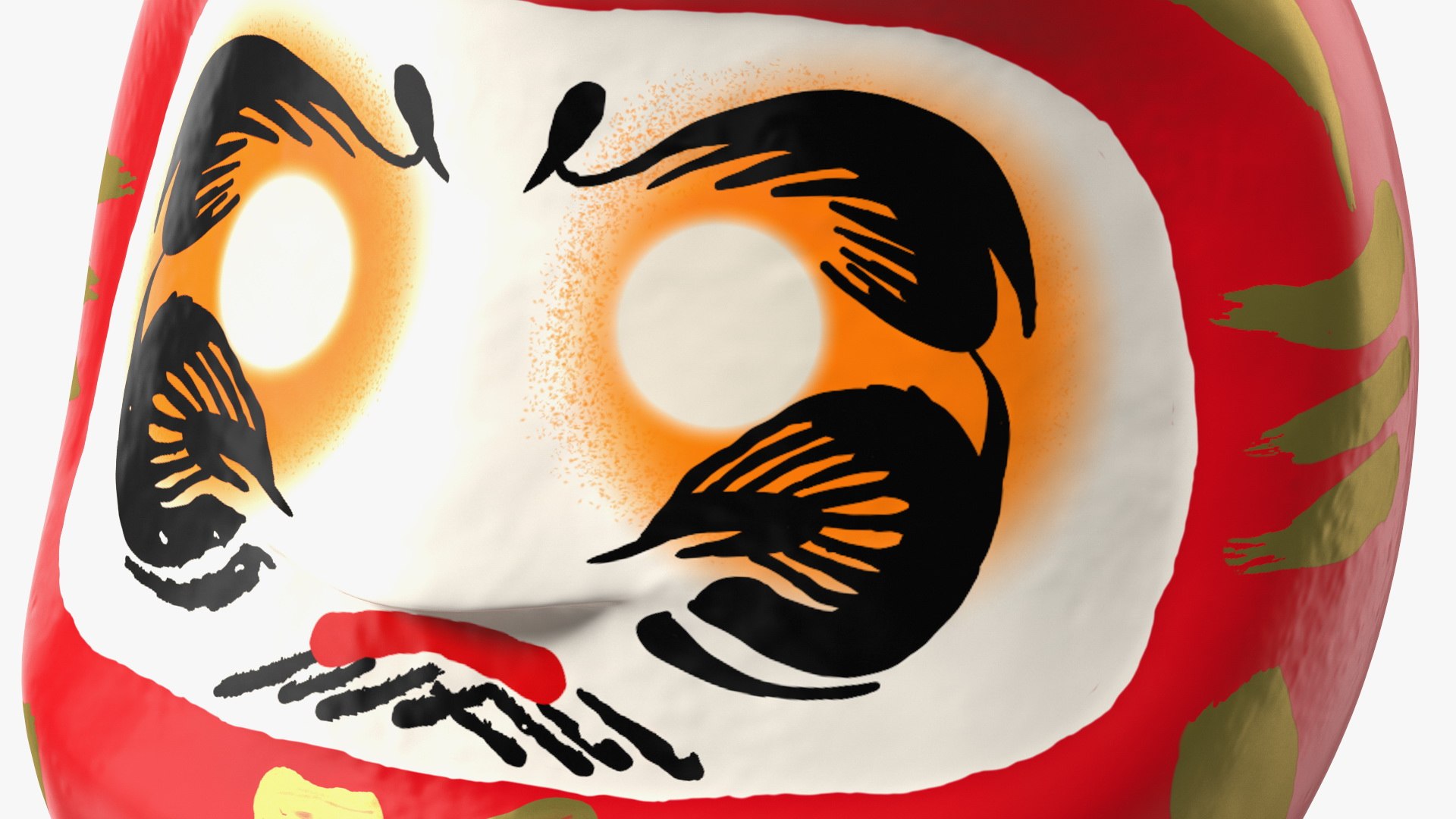 Traditional Japanese Daruma Doll Red 3D Model - TurboSquid 1759651