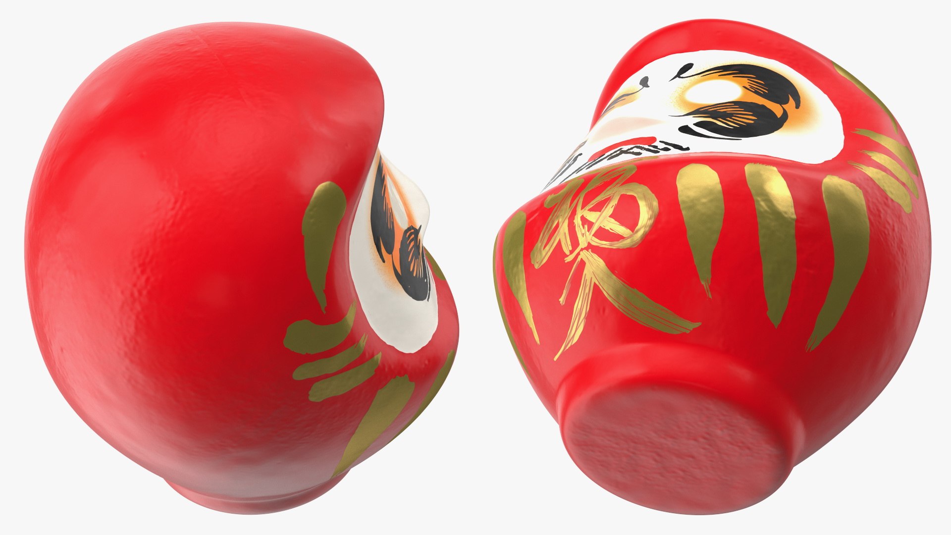Traditional Japanese Daruma Doll Red 3D Model - TurboSquid 1759651