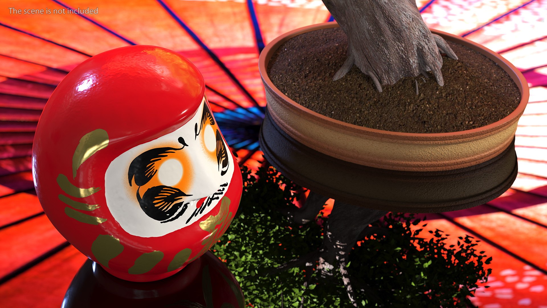 Traditional Japanese Daruma Doll Red 3D Model - TurboSquid 1759651