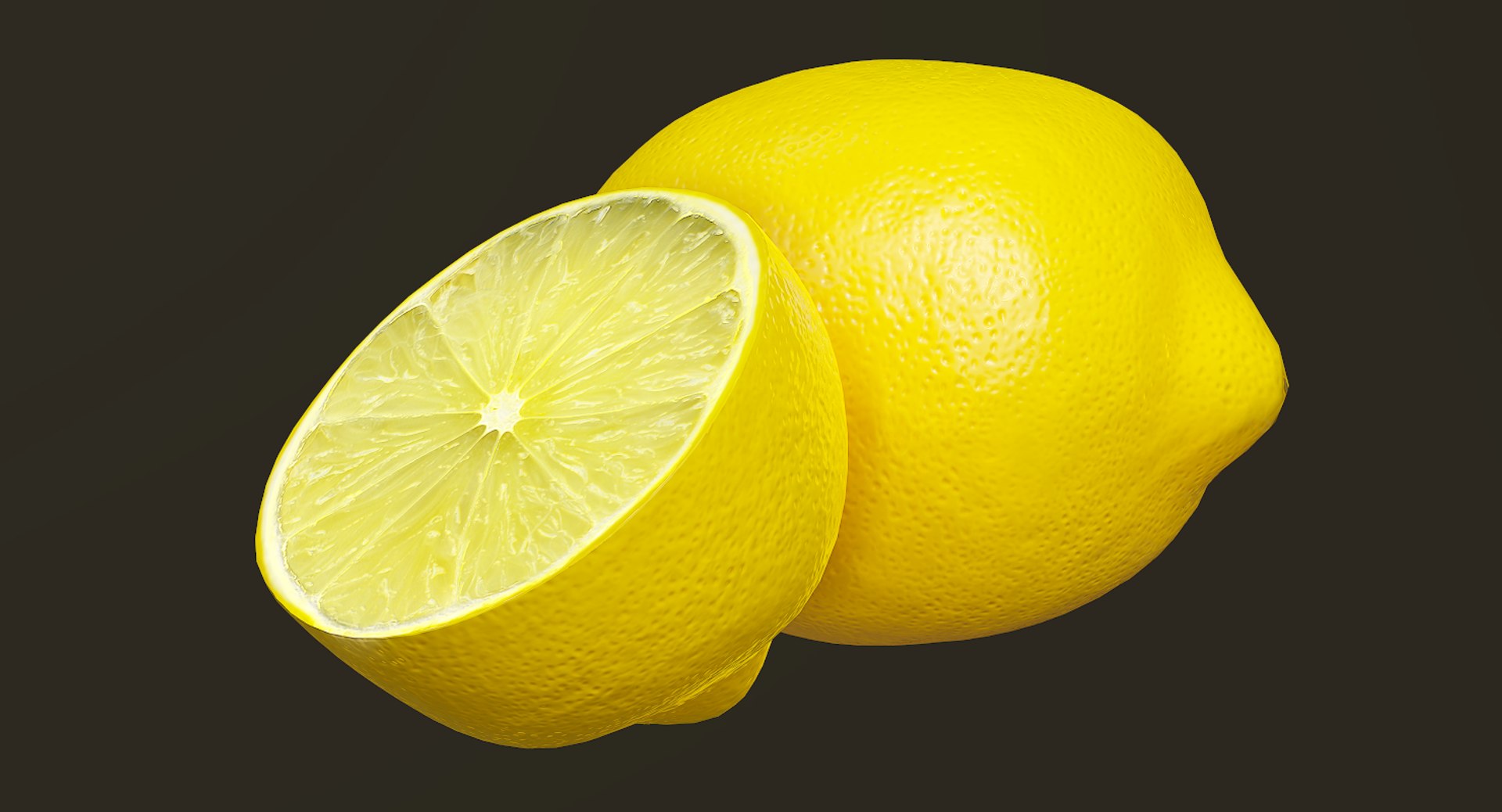 3D Realistic Lemon - TurboSquid 1351865
