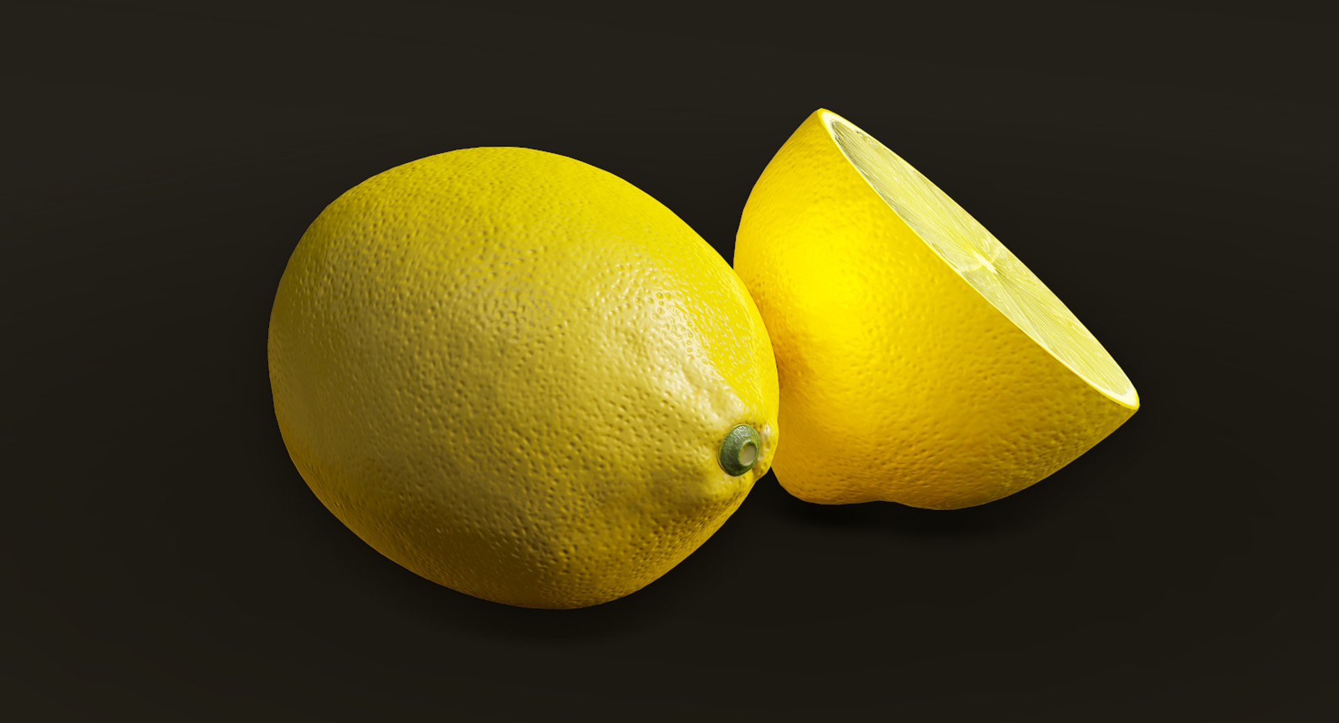 3D Realistic Lemon - TurboSquid 1351865