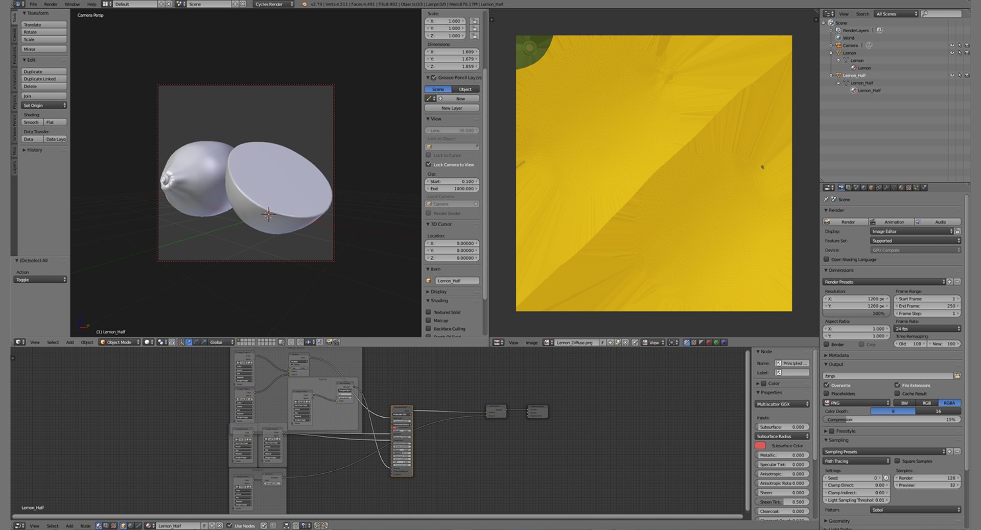 3D Realistic Lemon - TurboSquid 1351865
