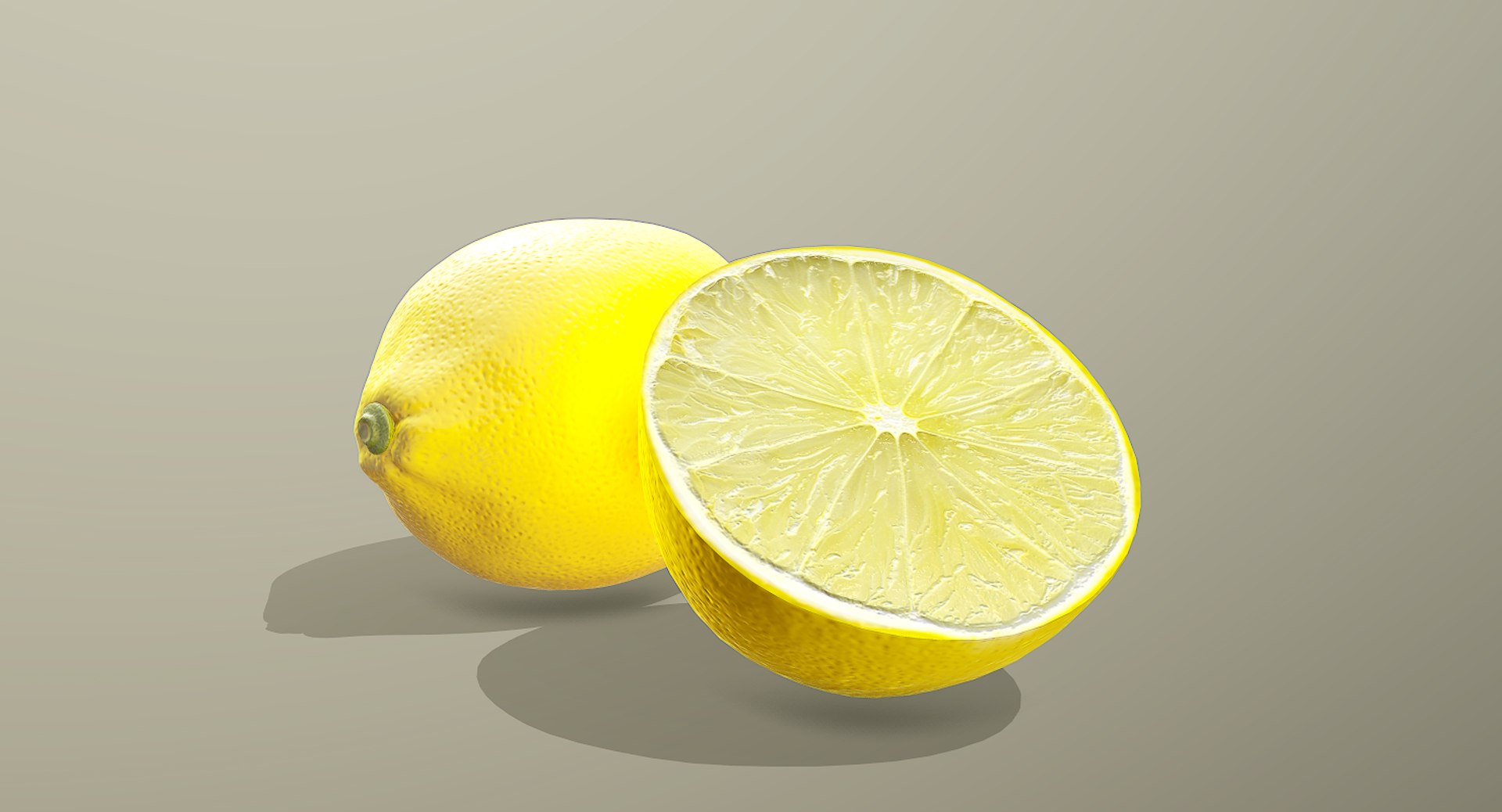 3D Realistic Lemon - TurboSquid 1351865