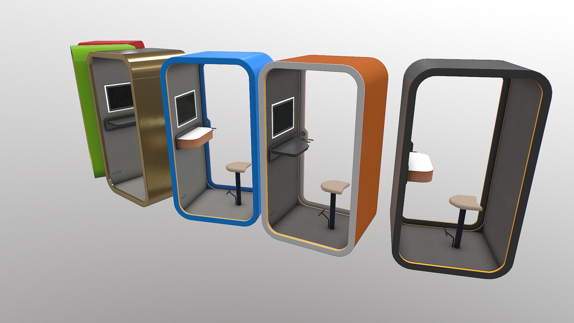 3D Office Pod 3 model - TurboSquid 1891721