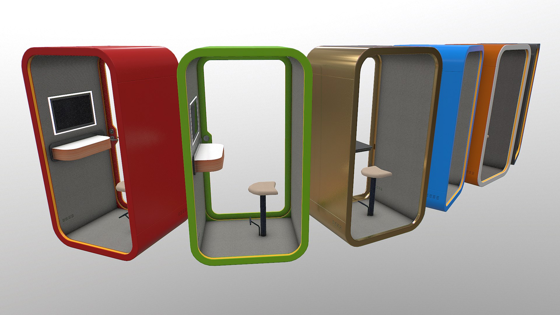 3D Office Pod 3 model - TurboSquid 1891721