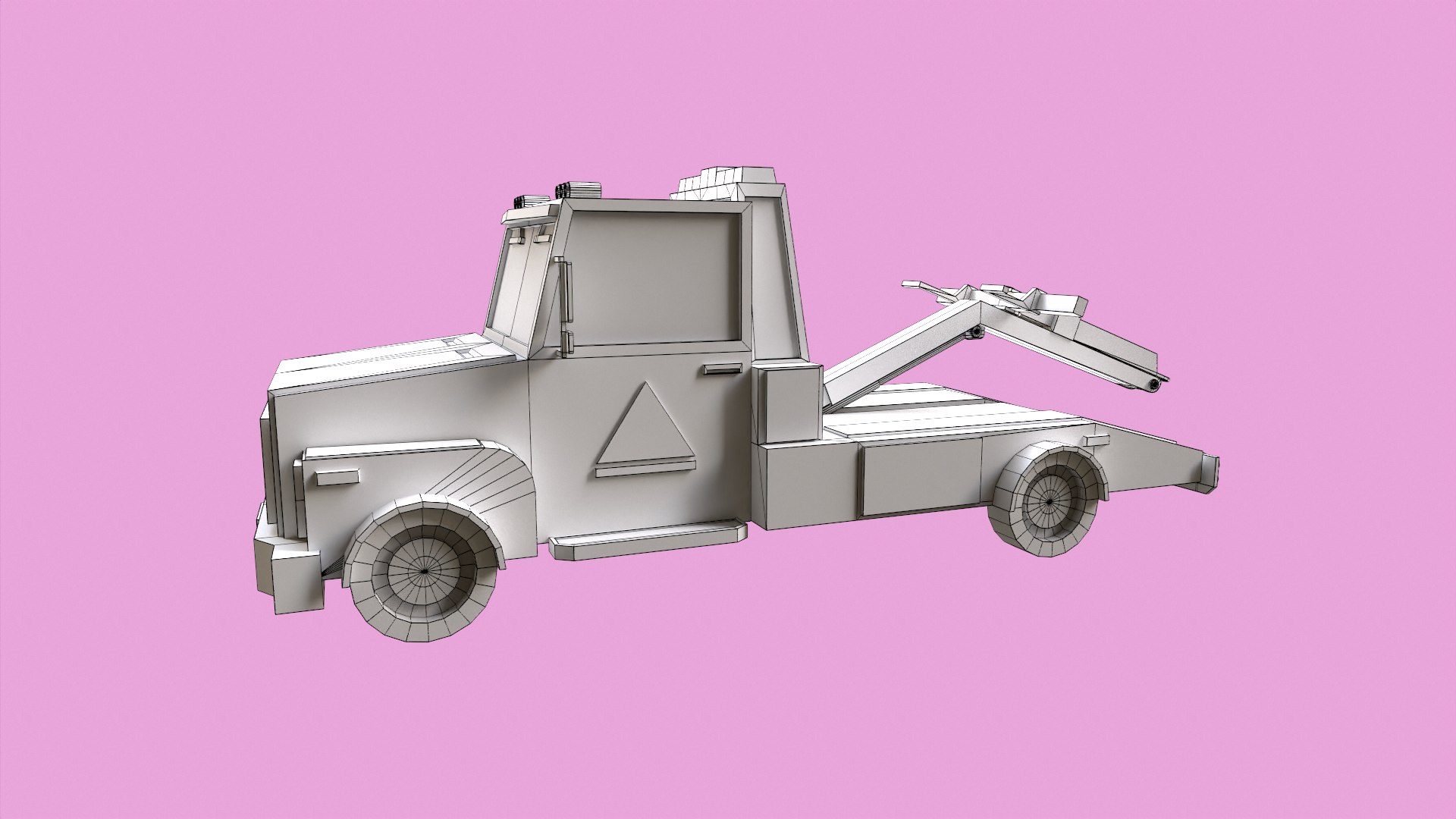 3D Model Lowpoly Tow Truck - TurboSquid 2042265