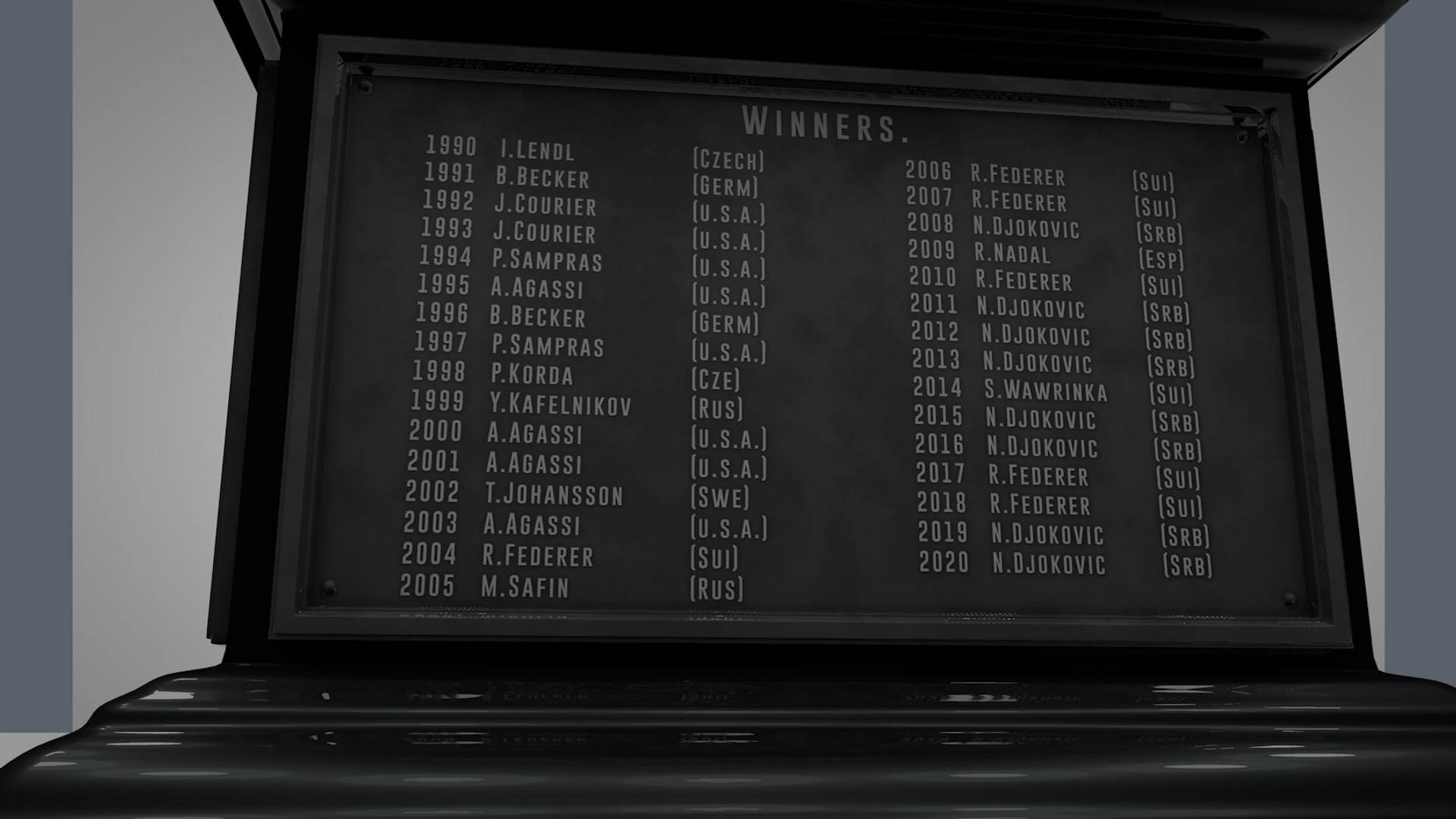 3D Australian Open 2020 Men Model - TurboSquid 1505015