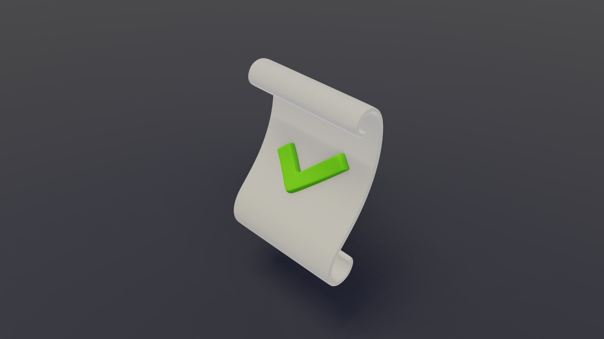 3D Sheet Green Check Mark - TurboSquid 1665231