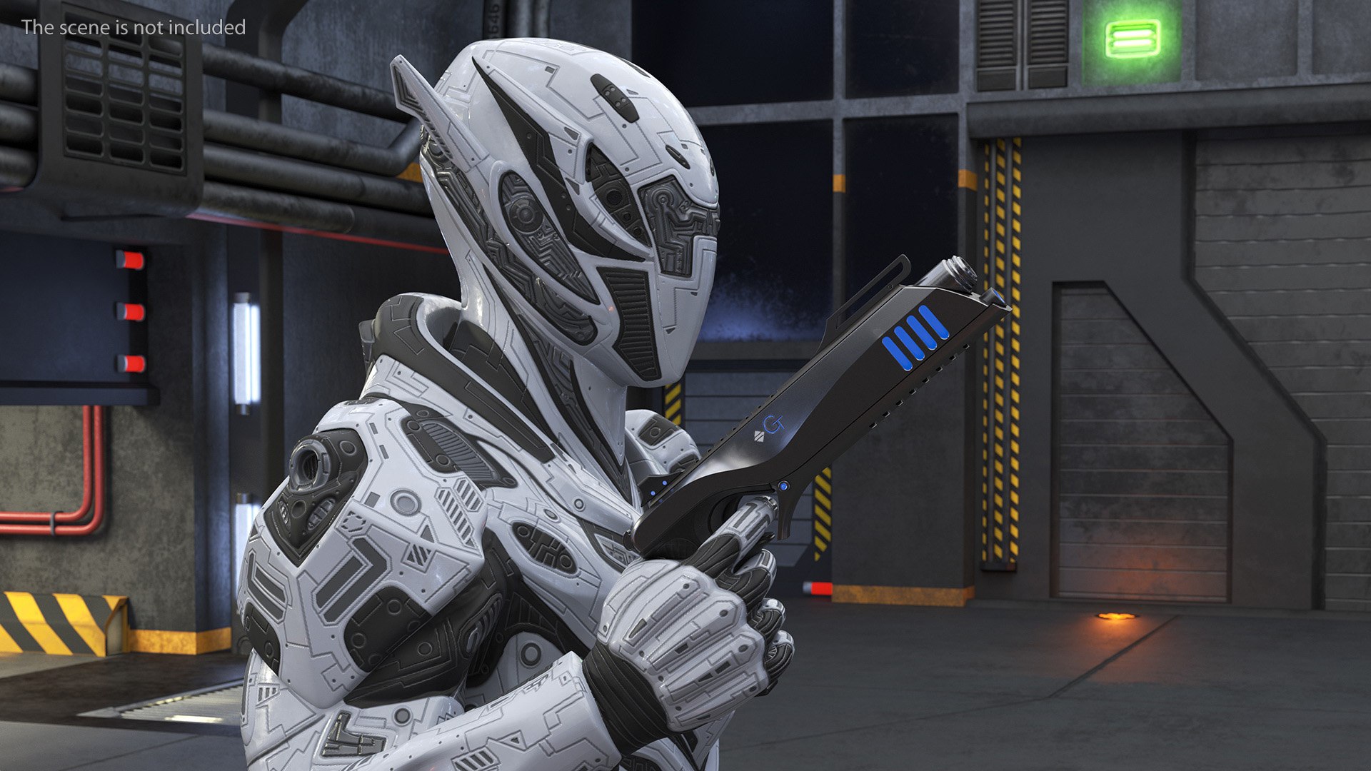 Combat Sci-fi Armored Robot With Gun 3D Model - TurboSquid 2270114