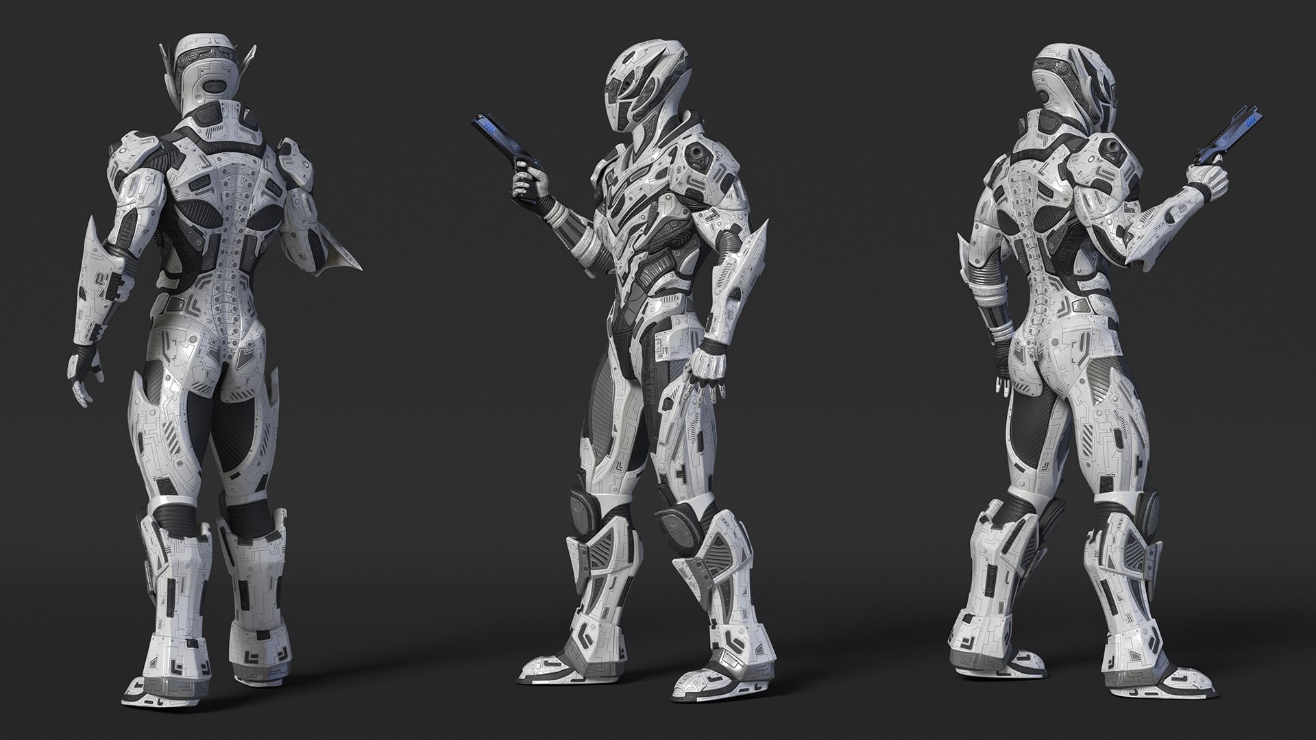 Combat Sci-fi Armored Robot With Gun 3D Model - TurboSquid 2270114