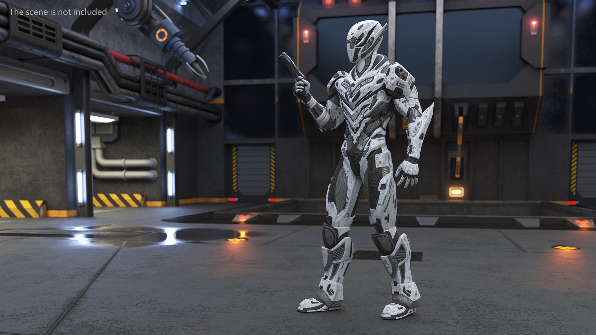 Combat Sci-fi Armored Robot With Gun 3D Model - TurboSquid 2270114