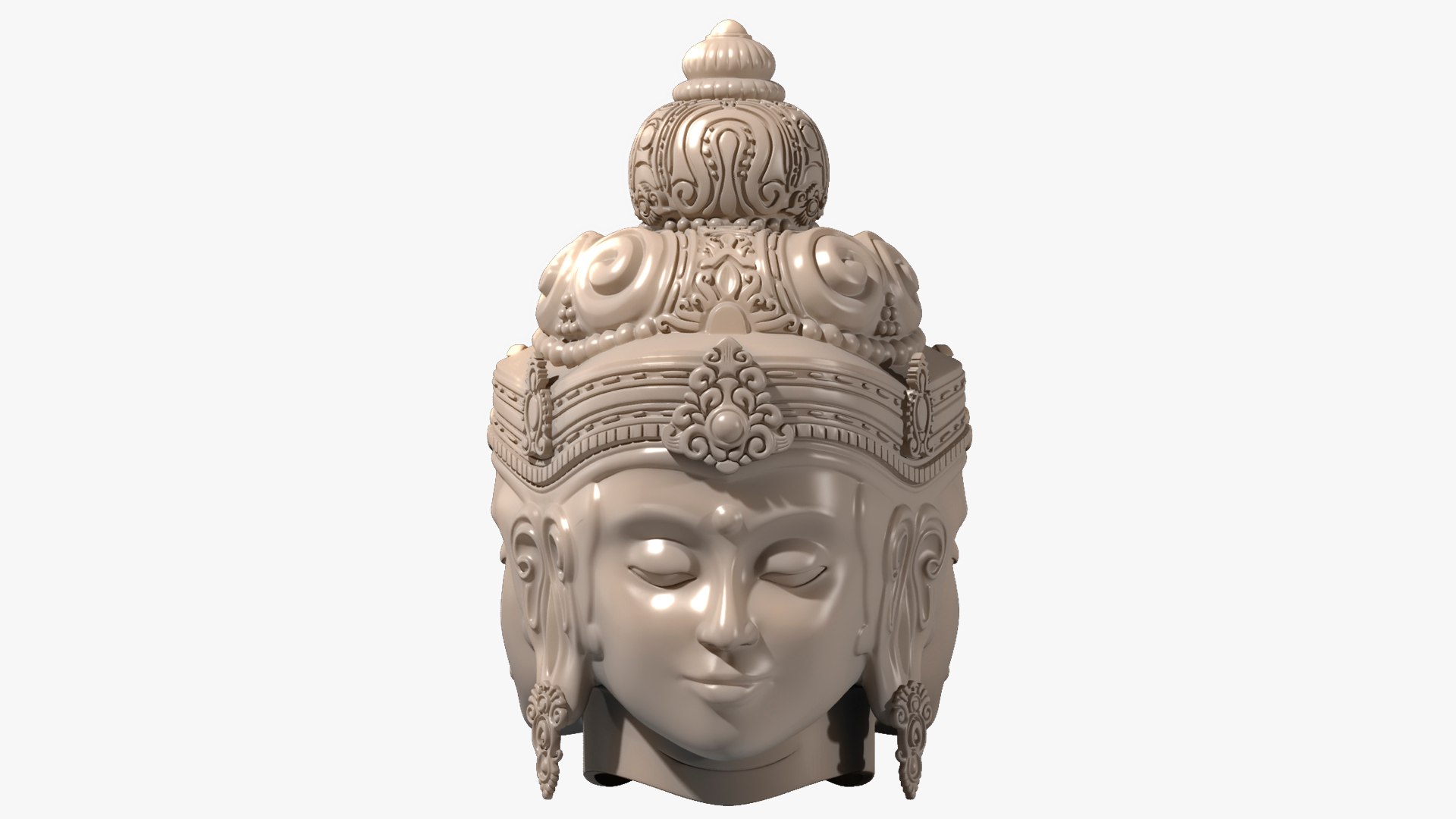 3D Brahma Faces Statue - TurboSquid 1492209