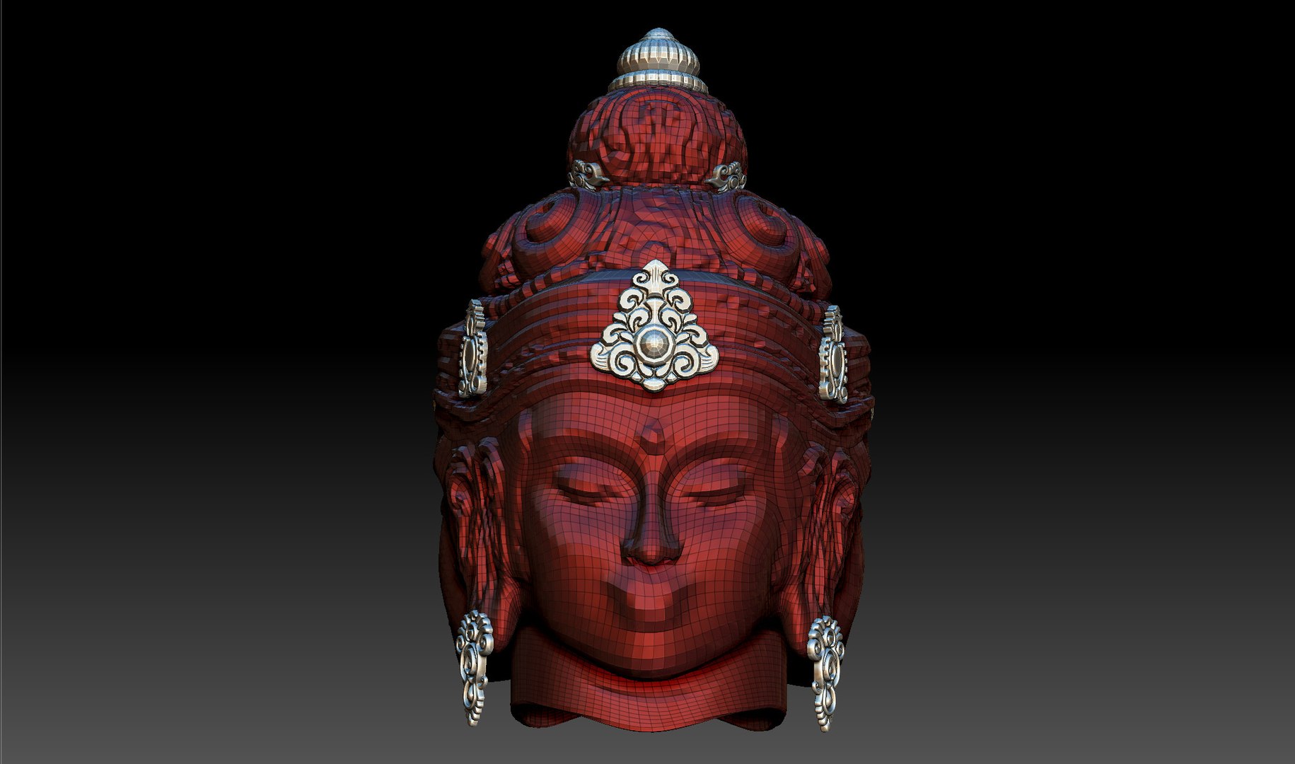 3D Brahma Faces Statue - TurboSquid 1492209