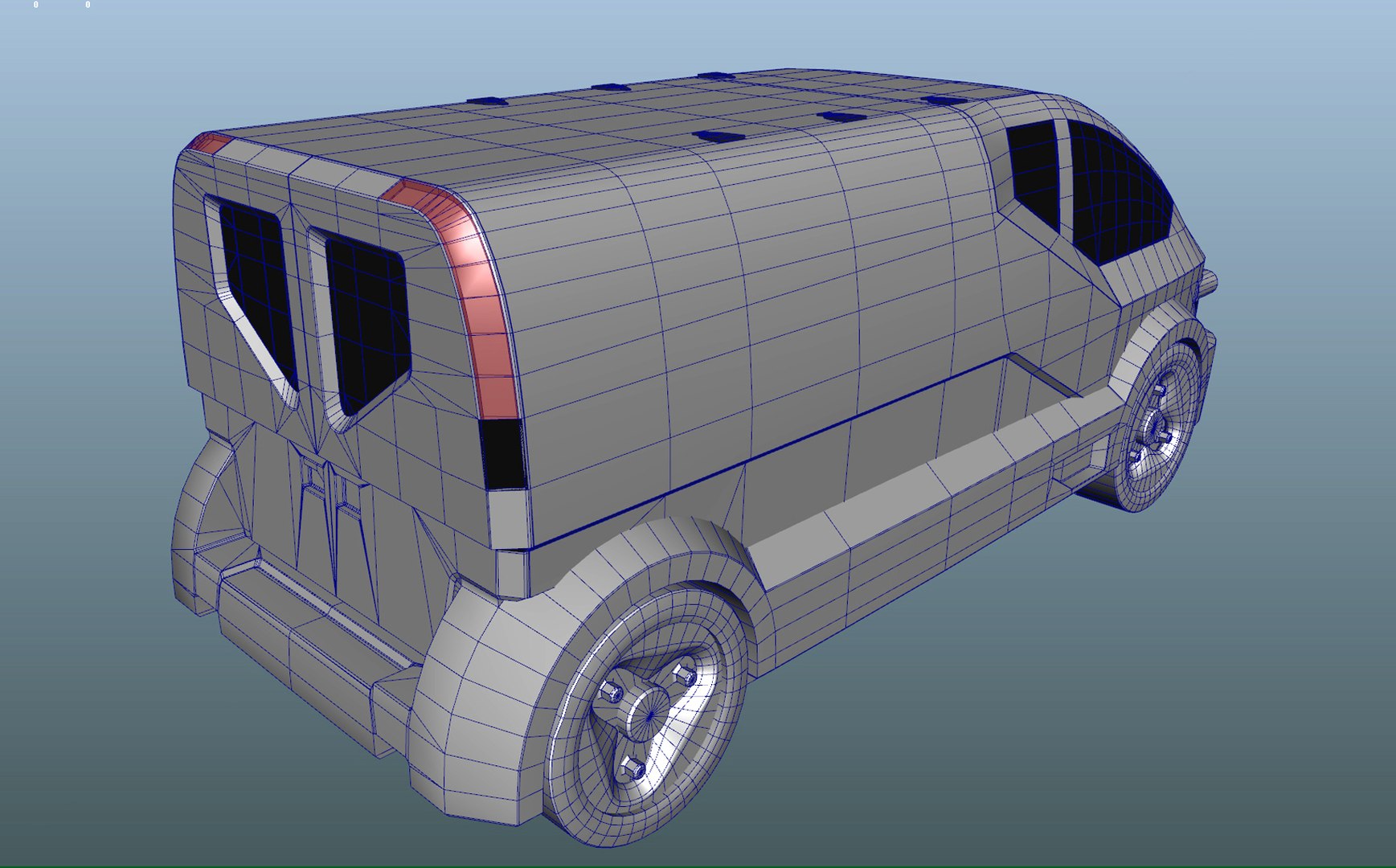 3d Model Concept Delivery Van