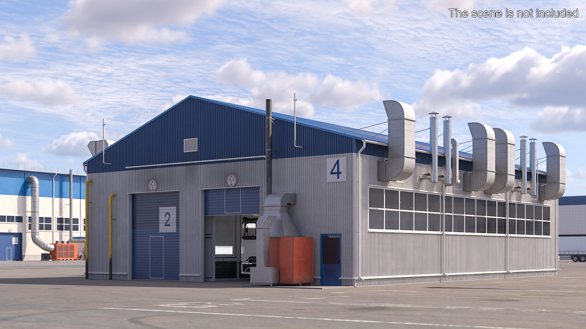 Industrial Workshop Building UralSpetsTrans With Interior 3D Model ...