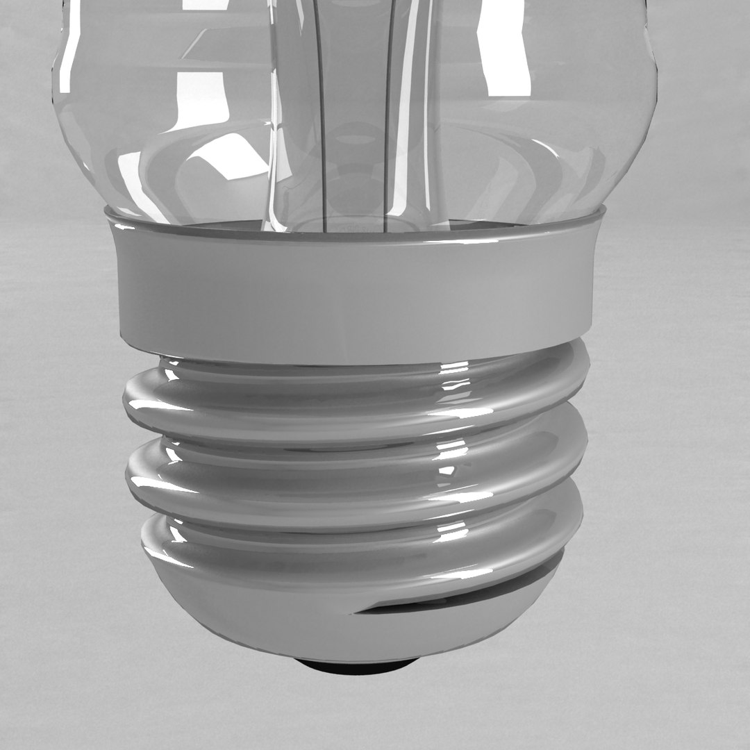 3d Model Bulbs Fluorescent Incandescent