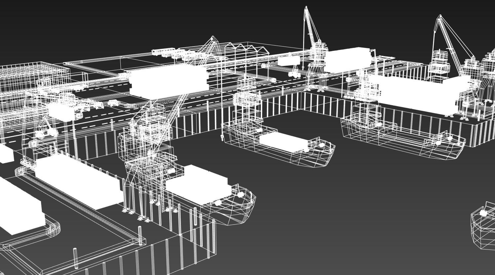 3D Port Scene - TurboSquid 1341584