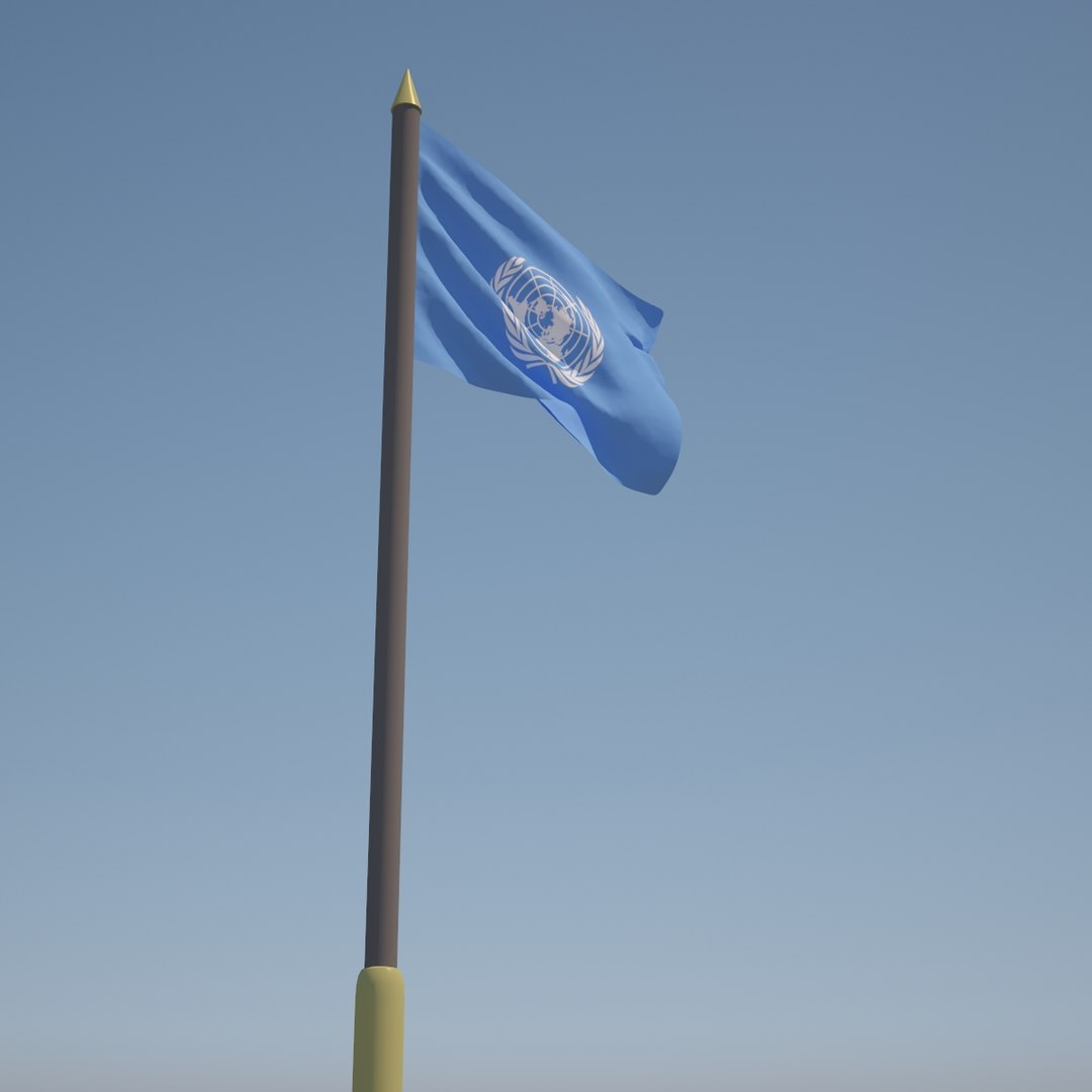 3D Model Flag United Nations - - TurboSquid 1191080