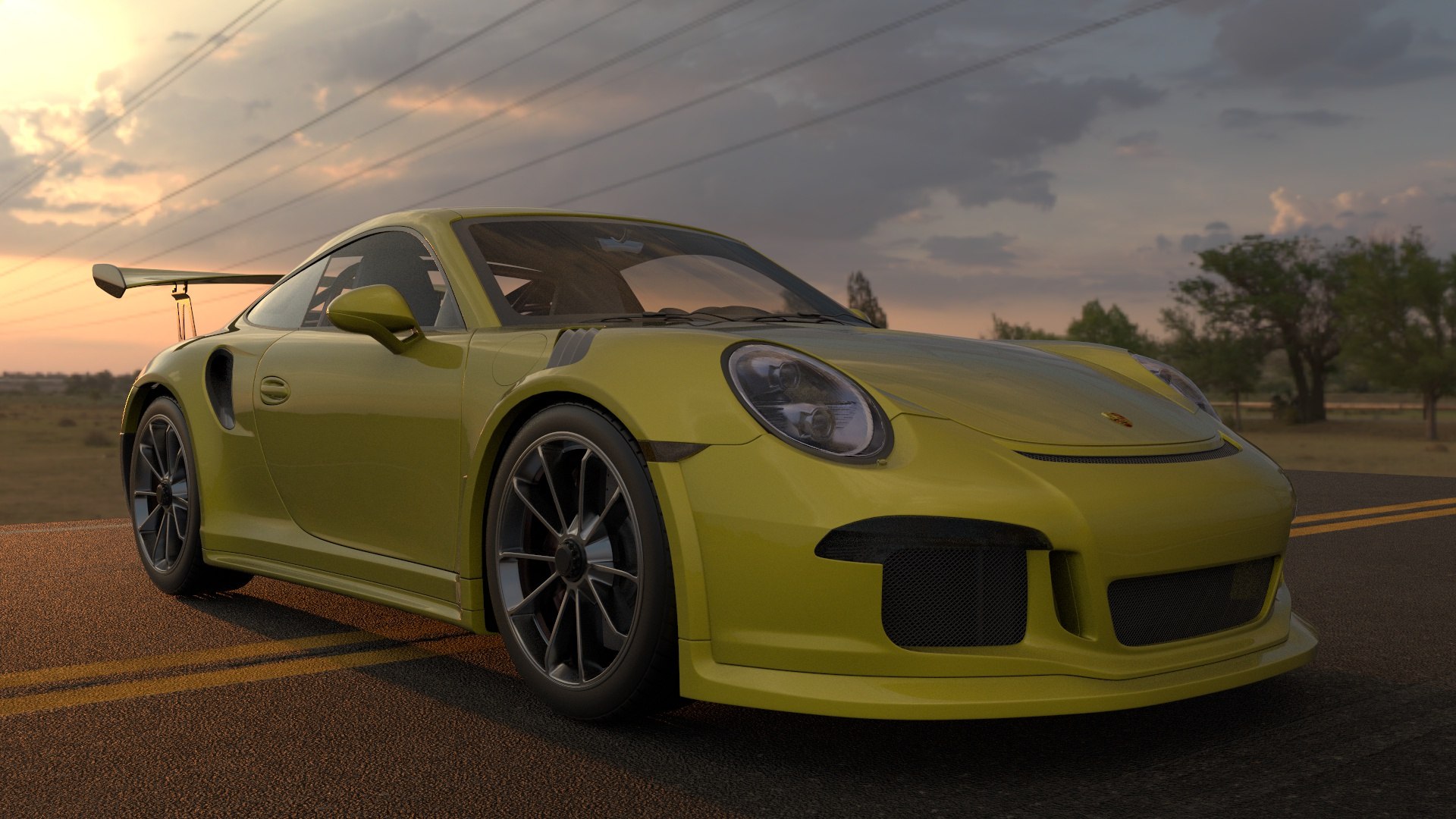 3D Porsche 911 GT3 RS-Rigged And Textured-unreal-vray-redshift ...