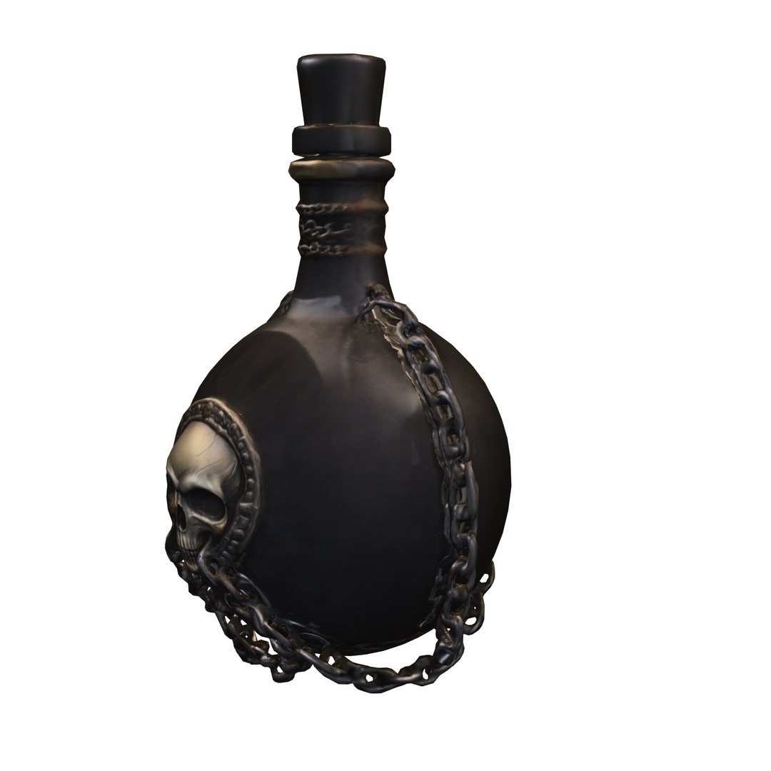 Shadow Potion Mystic Flask With Skull And Chains 3D Model - TurboSquid ...