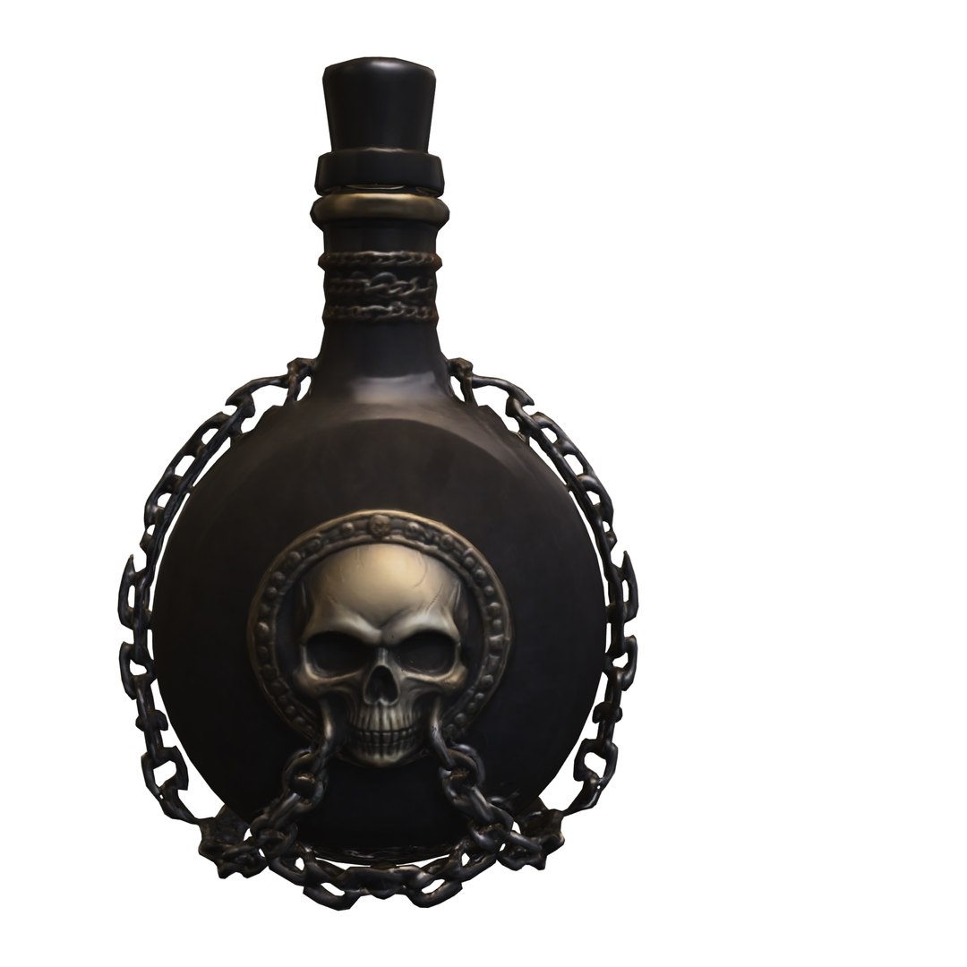 Shadow Potion Mystic Flask With Skull And Chains 3D Model - TurboSquid ...