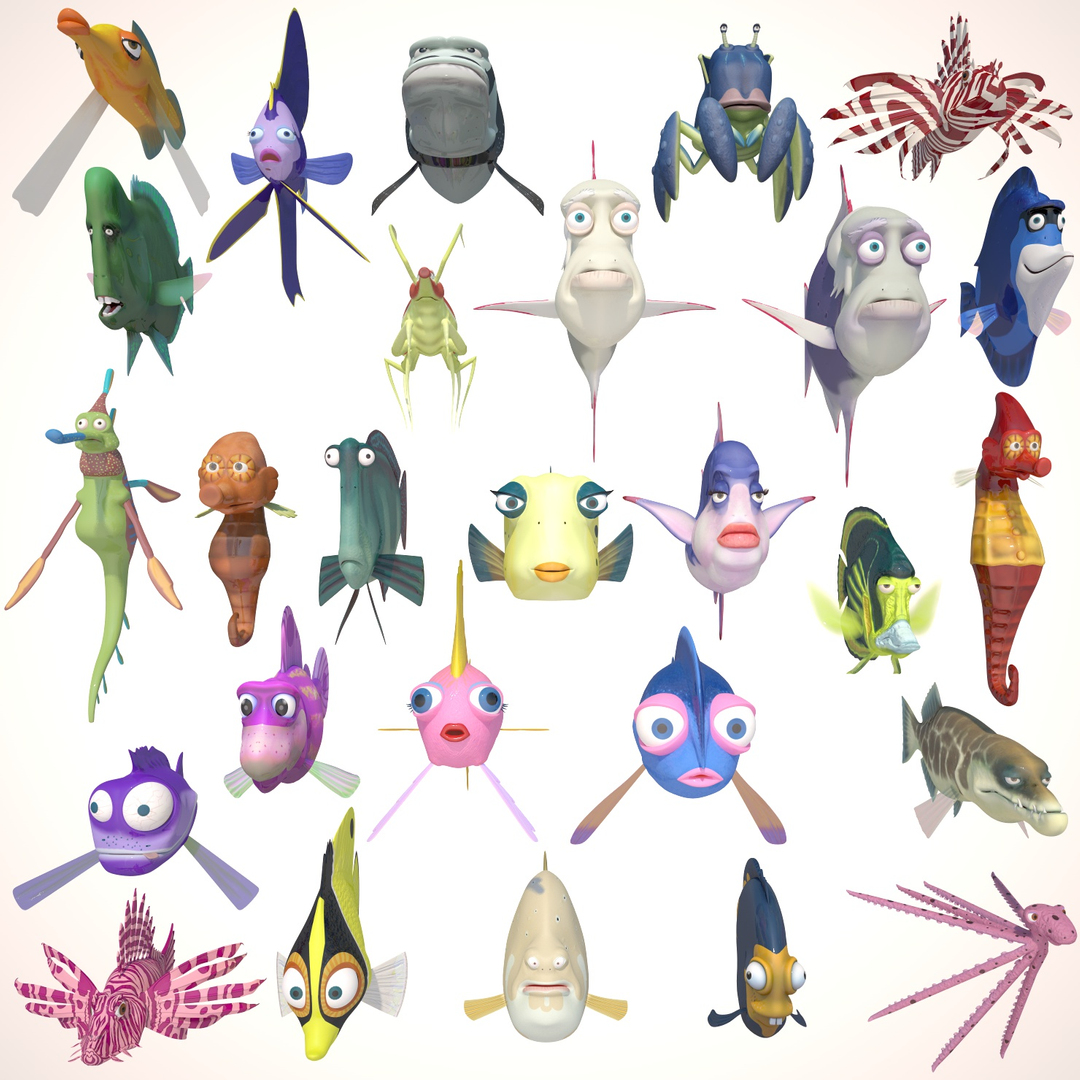 Cartoon fish model - TurboSquid 1152891