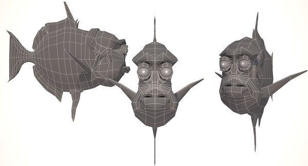 Cartoon fish model - TurboSquid 1152891