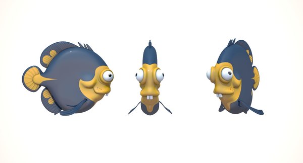 Cartoon fish model - TurboSquid 1152891