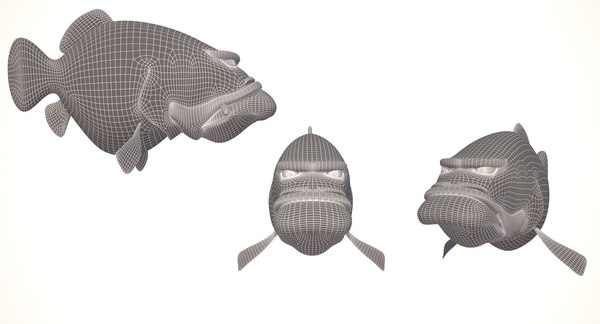 Cartoon fish model - TurboSquid 1152891