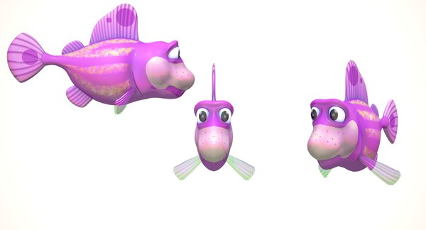 Cartoon fish model - TurboSquid 1152891