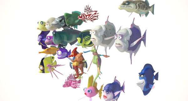 Cartoon fish model - TurboSquid 1152891