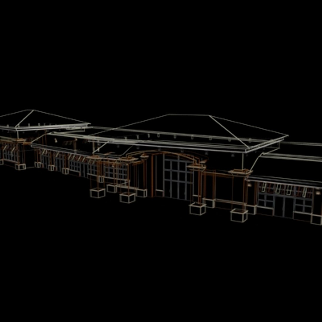 Upscale Shopping Center 3d Model